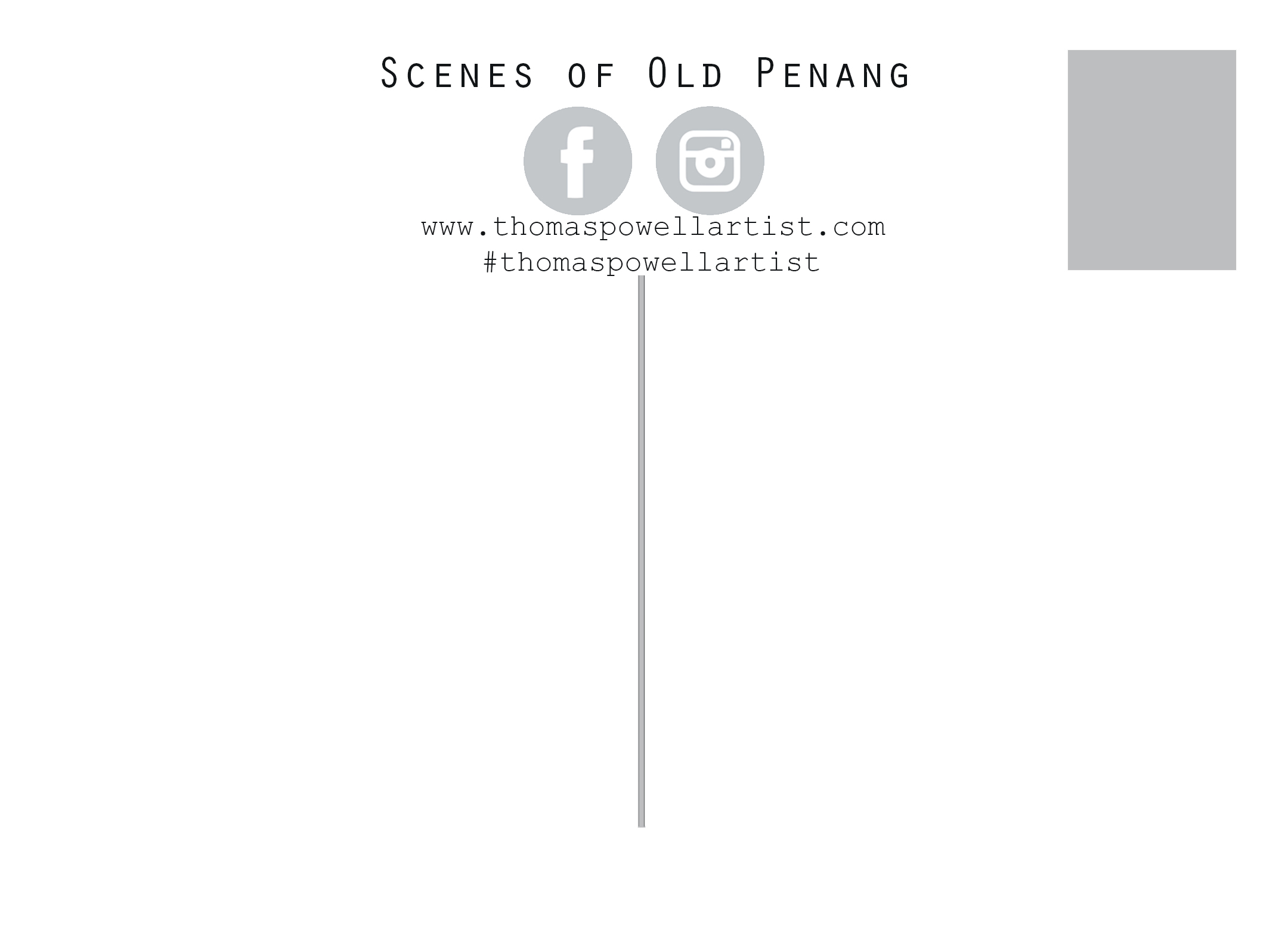 Scenes of Old Penang | Postcards - Thomas Powell Artist